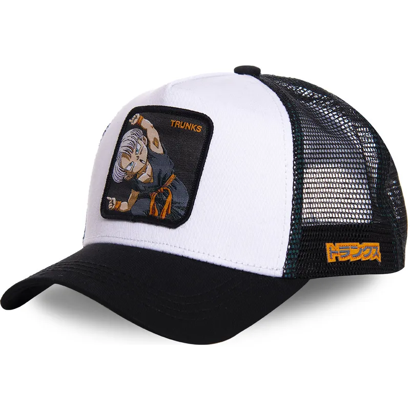 Capslab Trunks Fusion TRK2 Dragon Ball White Trucker Hat: Caphunters.ca
