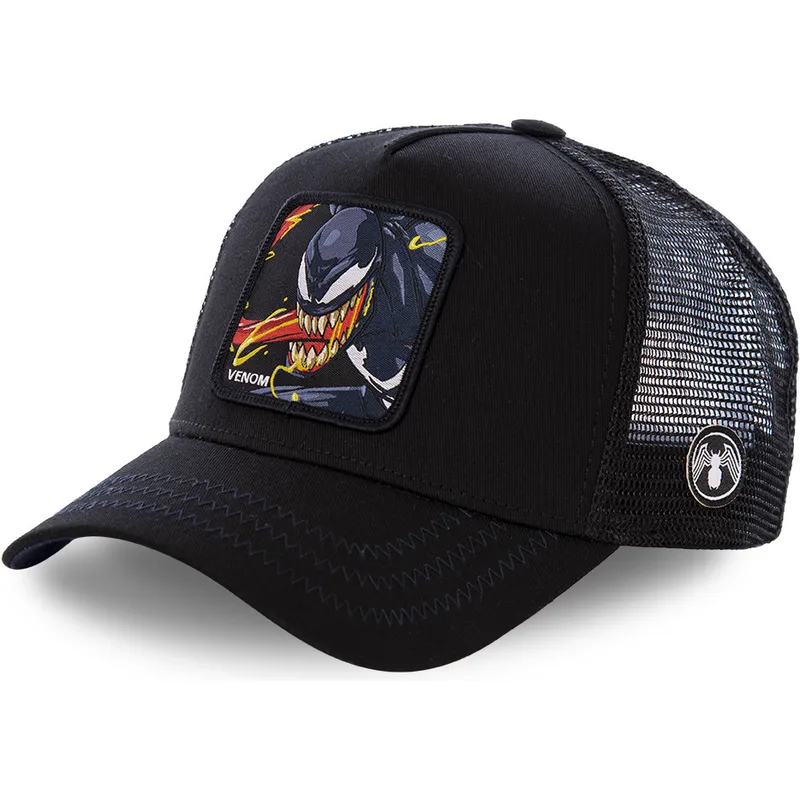 Capslab Venom VEN2 Marvel Comics Black Trucker Hat: Caphunters.ca