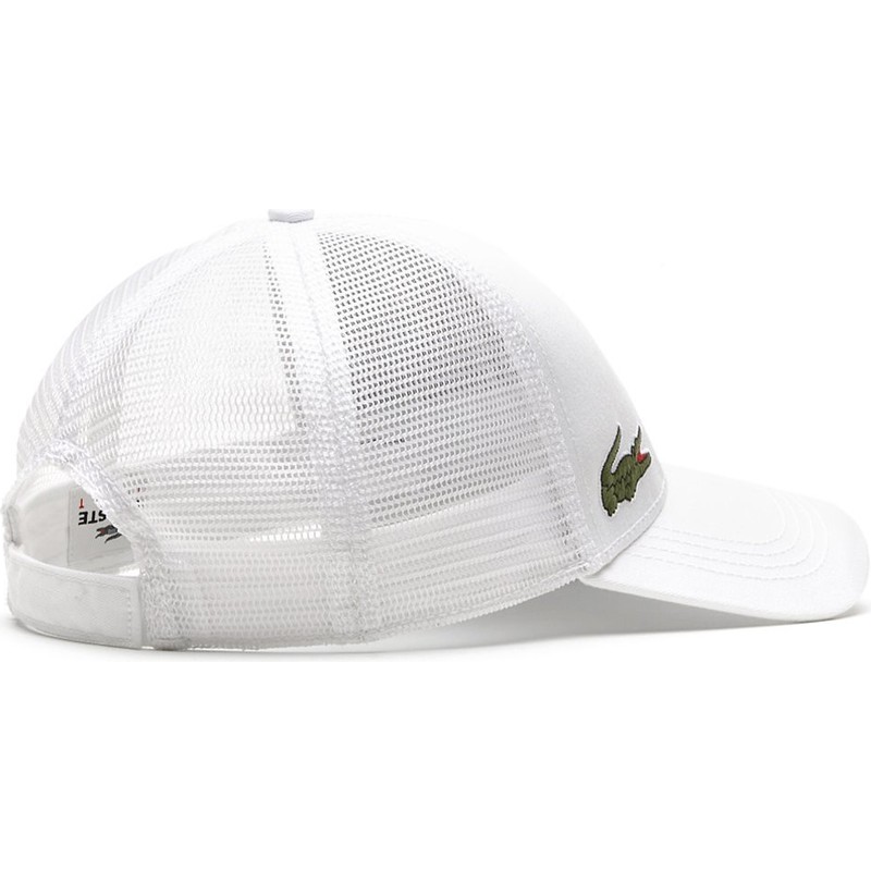 Lacoste White Trucker Hat: Caphunters.ca