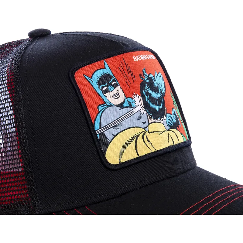 Gorra trucker negra Batman & Robin MEM2 DC Comics de Capslab: Caphunters.ca