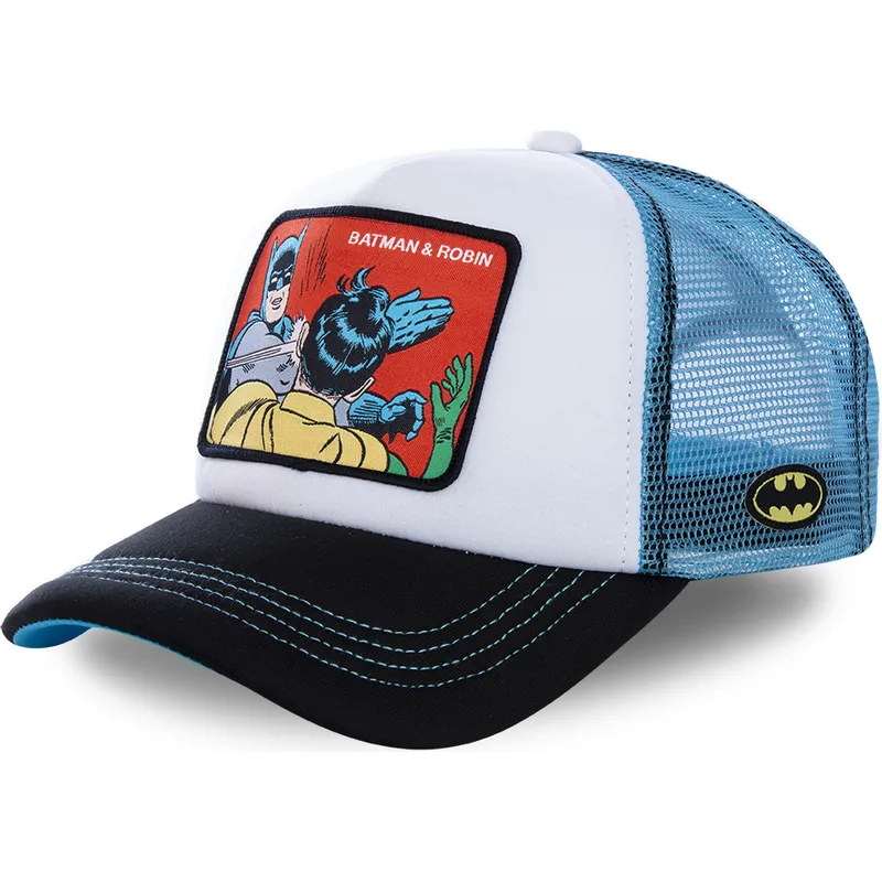 Capslab Batman & Robin MEM4 DC Comics White and Blue Trucker Hat ...