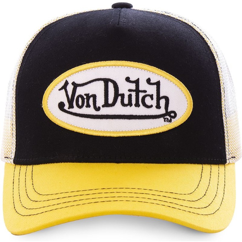 Von Dutch COL BLA Black and Yellow Trucker Hat: Caphunters.ca