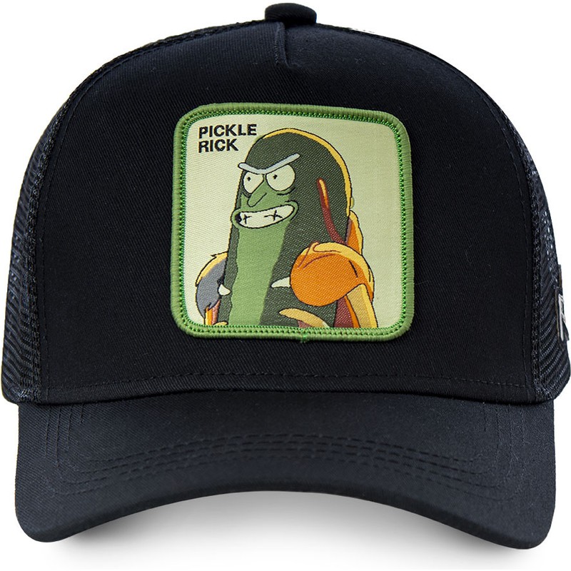 Capslab Pickle Rick CKL2 Rick and Morty Black Trucker Hat: Caphunters.ca