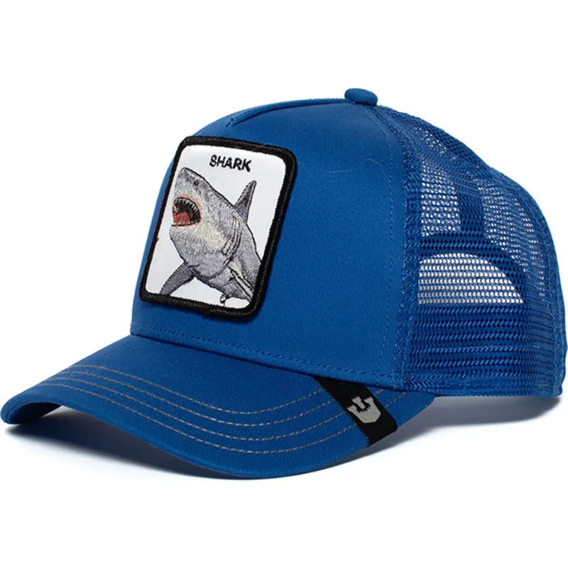 Goorin Bros. Shark Chomp Chomp Blue Trucker Hat: Caphunters.ca