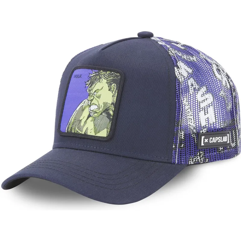 Capslab Hulk HUL2 Marvel Comics Navy Blue Trucker Hat: Caphunters.ca