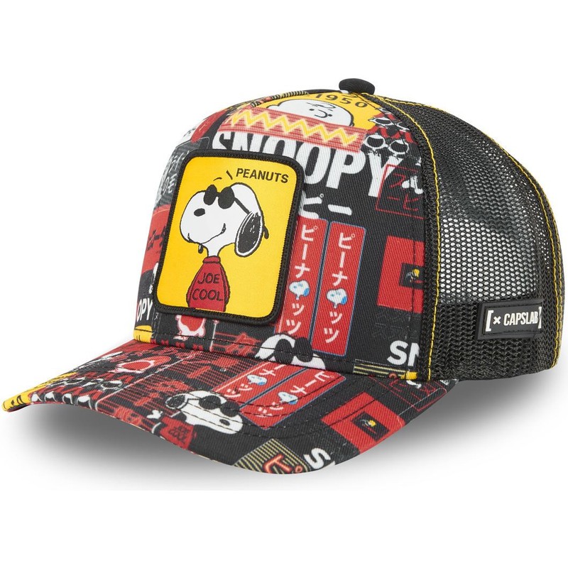 Gorra trucker negra Snoopy Joe Cool PEA SAM1 Peanuts de Capslab ...