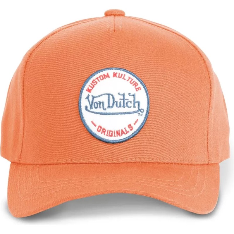 Von Dutch Curved Brim Kustom Kulture COL LORA Orange Snapback Cap ...
