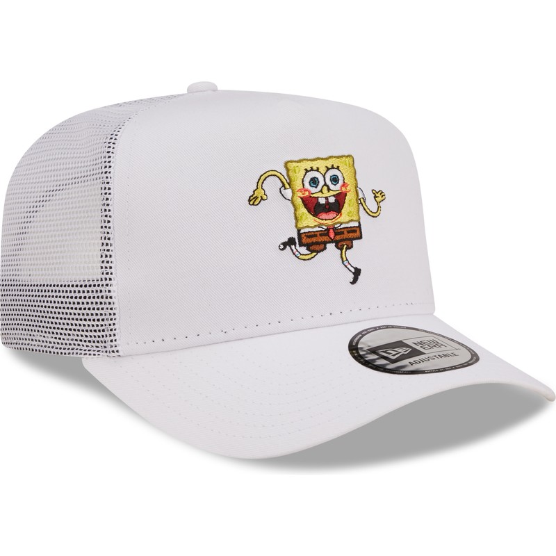 New Era A Frame SpongeBob SquarePants White Trucker Hat: Caphunters.ca