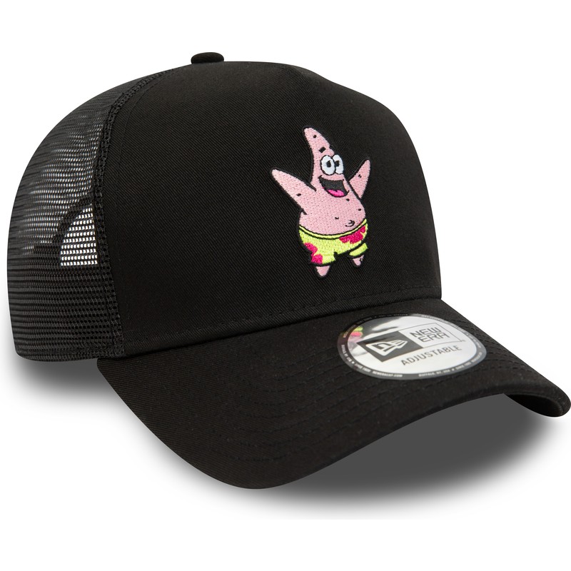 New Era Patrick Star A Frame SpongeBob SquarePants Black Trucker Hat ...