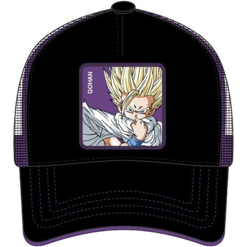 Capslab Son Gohan Super Saiyan 2 GOH1 Dragon Ball Black Trucker Hat ...