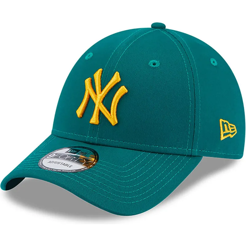 New Era Curved Brim Yellow Logo 9FORTY League Essential New York ...