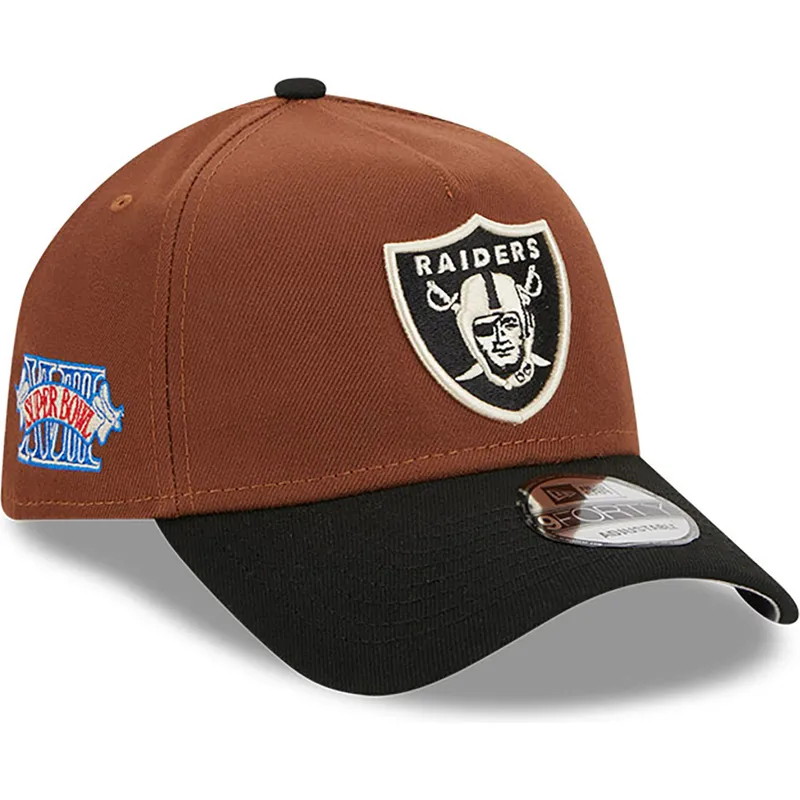New Era Curved Brim 9FORTY A Frame Harvest Las Vegas Raiders NFL Brown ...