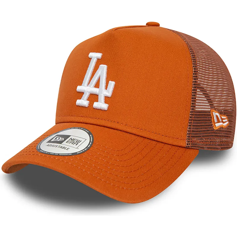 New Era A Frame League Essential Los Angeles Dodgers MLB Brown Trucker ...