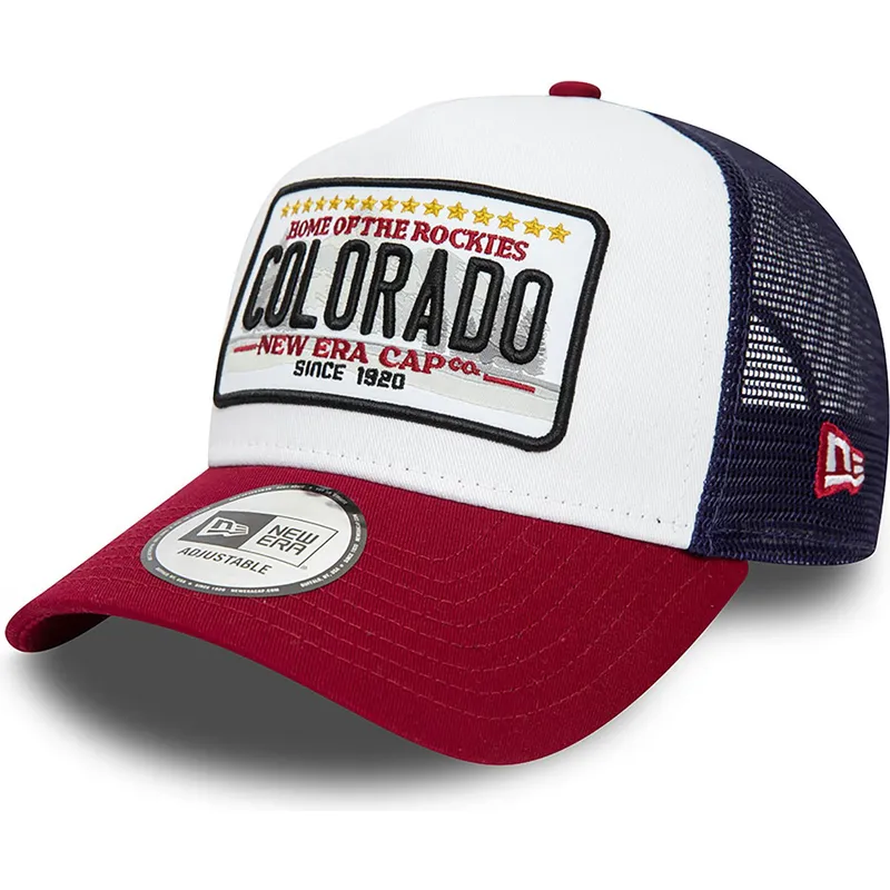 New Era A Frame Patch Colorado Multicolor Trucker Hat: Caphunters.ca