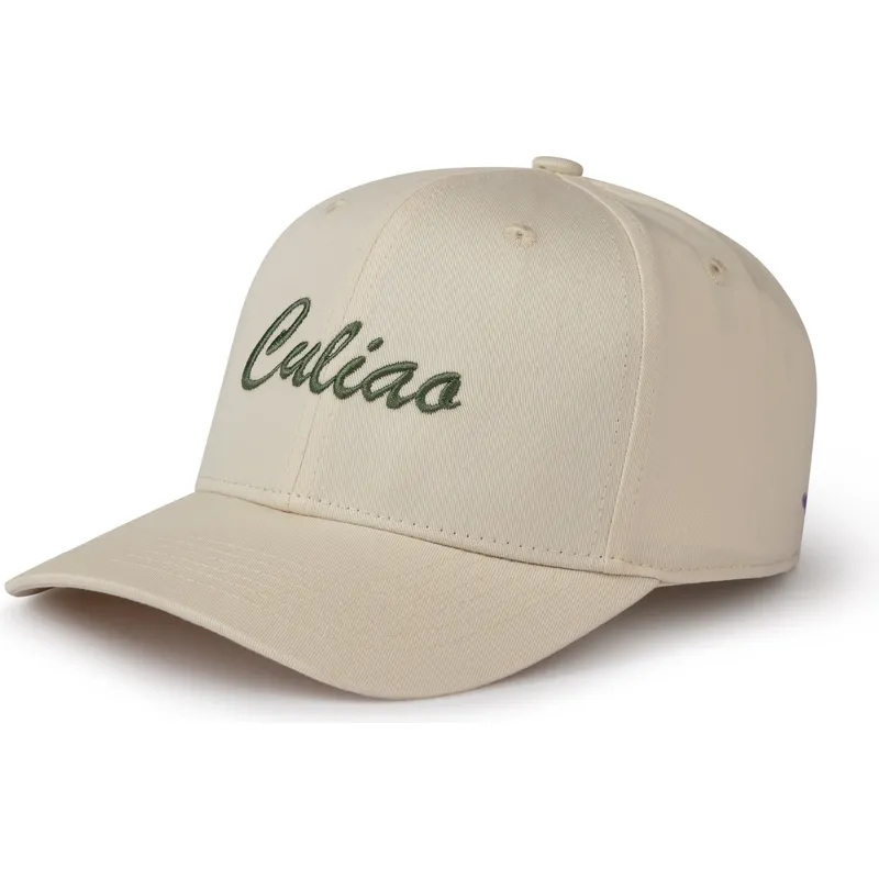 Pica Pica Curved Brim Culiao Beige Snapback Cap: Caphunters.ca