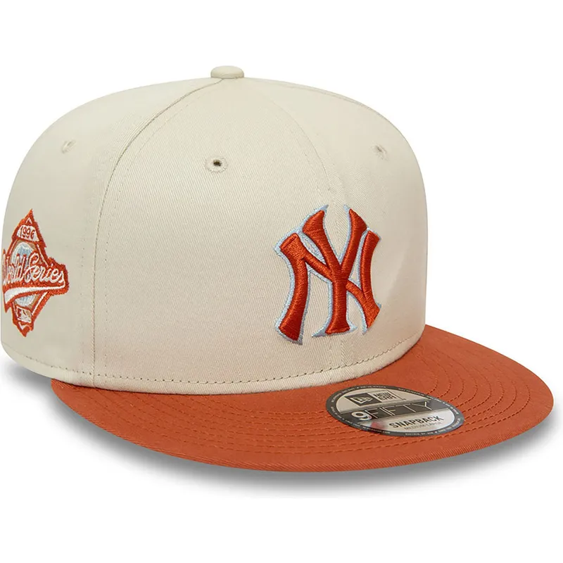New Era Flat Brim 9FIFTY Patch New York Yankees MLB Beige and Brown ...